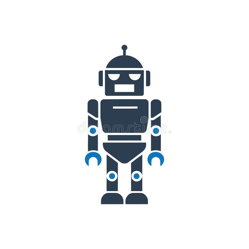 Cool Robot Character icon stock illustration. Illustration of character ...