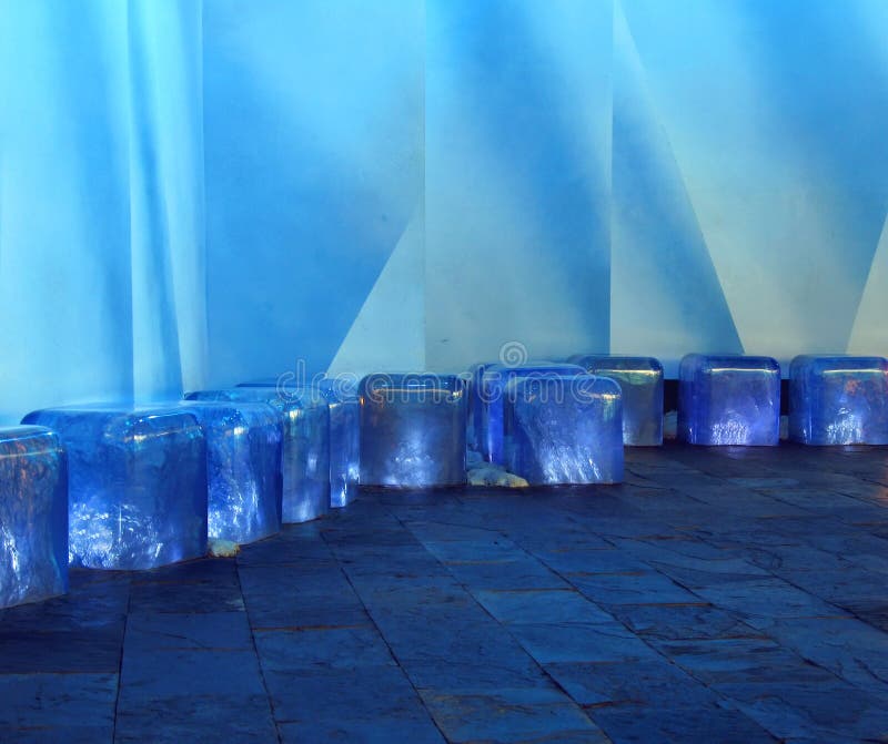 Cool Room stock photo. Image of floor, walls, cube, blue - 2353538