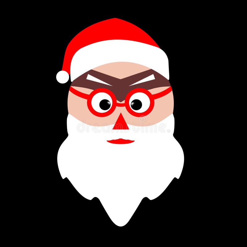 Cool Santa Claus Icon Design Stock Illustration - Illustration of ...