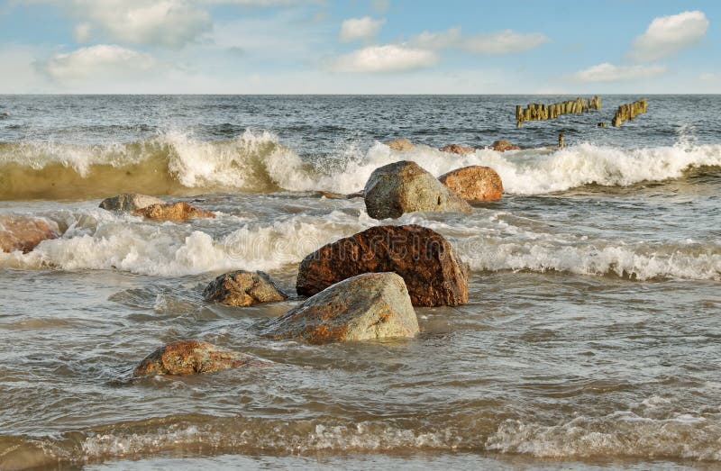 Cool sea. stock image. Image of foam, baltic, season - 27451341