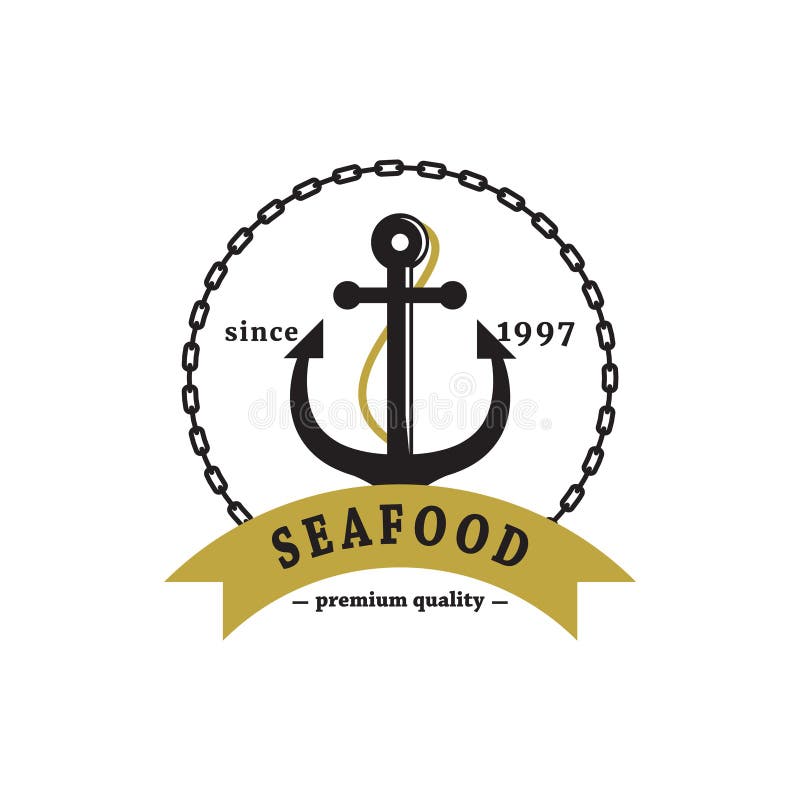 Cool Seafood Vintage Logo Vector Stock Vector - Illustration of label ...