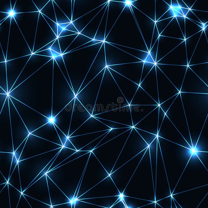 Cool Seamless Pattern with Neon Triangles Stock Vector - Illustration ...