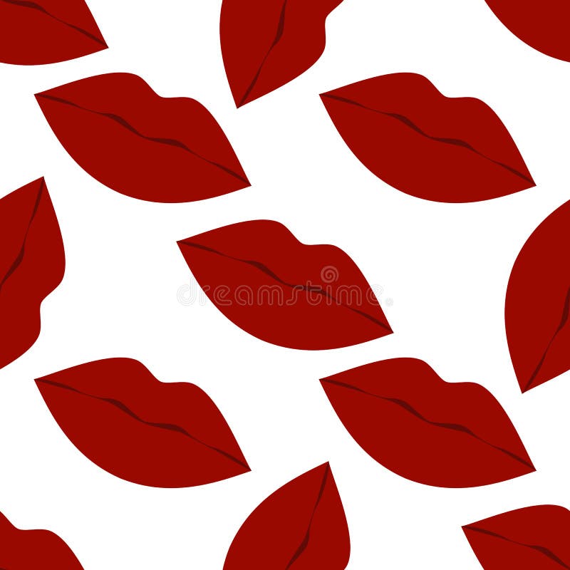 Seamless Lips Background, Illustration Stock Vector - Illustration of ...