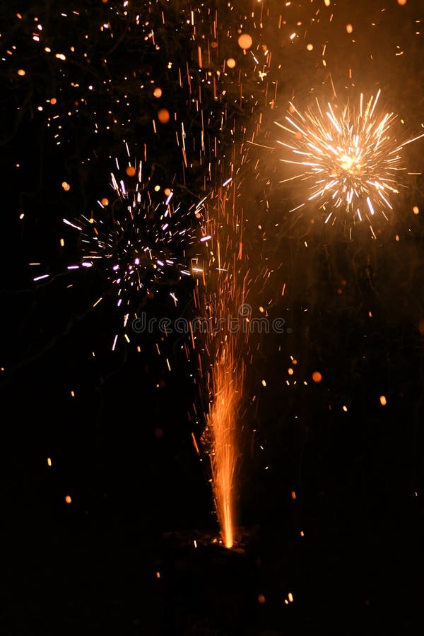 Lighting a Firework and Capturing the Moment Right before it Sparks Up ...