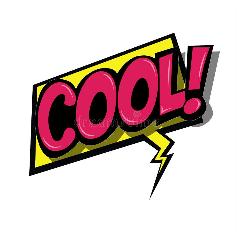 "COOL " Sign on White Background. Vector Illustration Stock ...