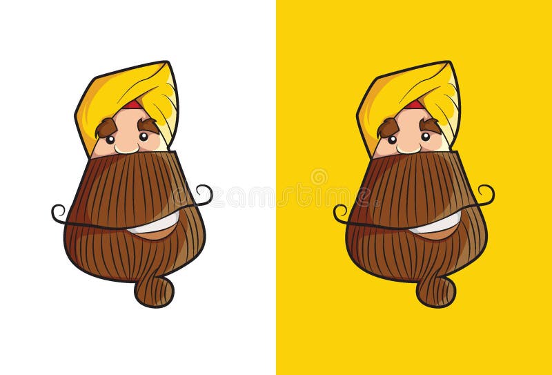 Funny Sikh Man, Cartoon Character. Stock Vector - Illustration of male ...