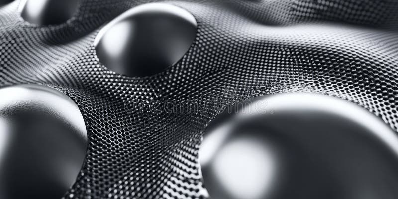 Cool Silver Spherical Carbon Textures with Smooth, Intricate Patterns ...