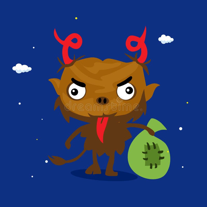 Cool Simple Devil Cartoon - Vector Illustration Stock Vector ...