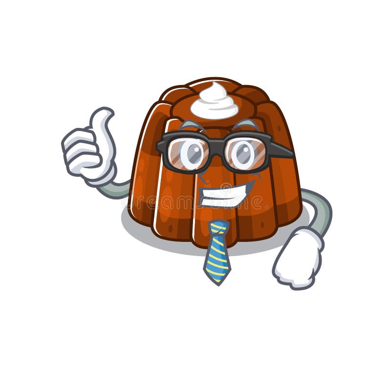 Cool and Smart Businessman Chocolate Pudding Wearing Glasses Stock ...