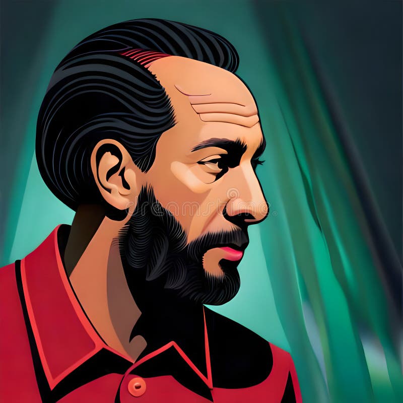 Cool Guy Graphic Illustration - Ai Generated Image Stock Illustration ...