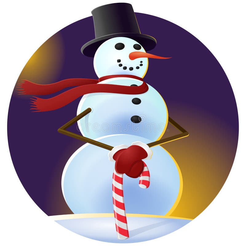 Cool snowman stock vector. Illustration of cartoon, holiday - 6724347