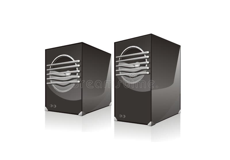 Cool Sound System. Isolated. Stock Illustration - Illustration of boom ...
