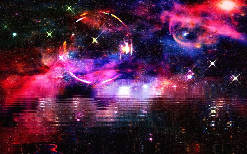 Cool Space Stars Planets Abstract Background Stock Illustration ...