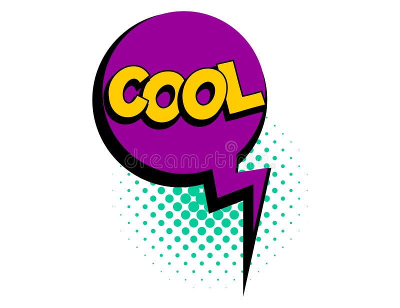 Cool Speech Bubble Pop Art Comic Text Stock Vector - Illustration of ...