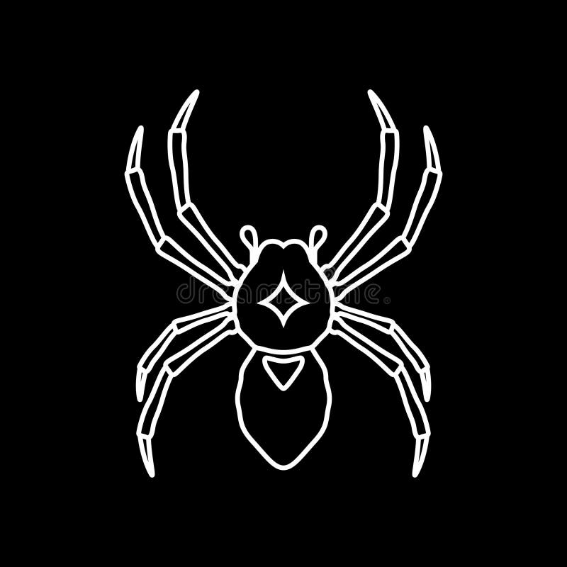 Cool Spider Line Minimal Logo Design Vector Stock Vector - Illustration ...