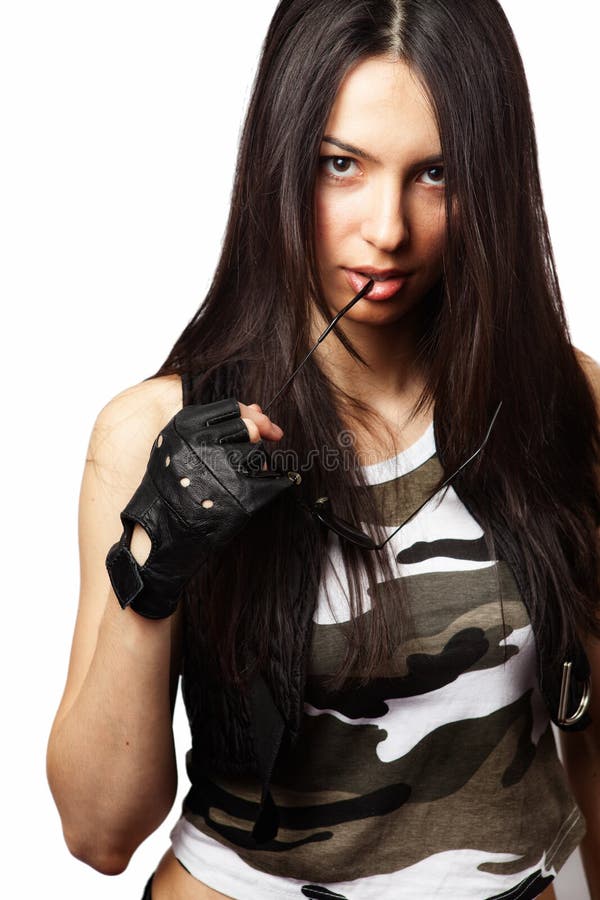 Cool sportive young woman stock image. Image of people - 17107783