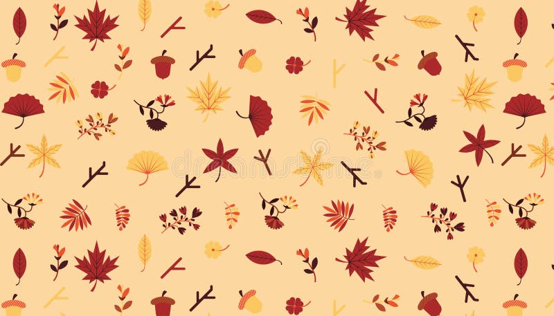 Cool Spring Pattern with Leaves and Flowers Inside Stock Vector ...