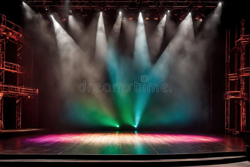 Cool Stage Spotlight Background Stock Illustration - Illustration of ...