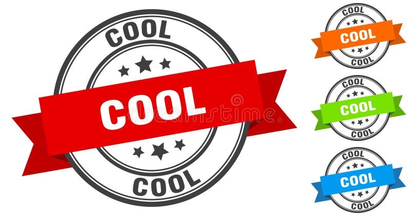 Cool Stamp. Round Band Sign Set. Label Stock Vector - Illustration of ...