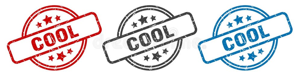 Cool Stamp. Cool Round Isolated Sign Stock Vector - Illustration of ...