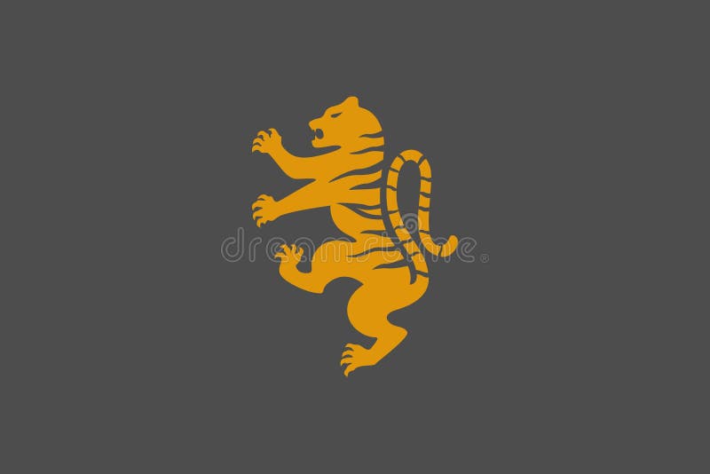 Cool Standing Heraldic Tiger Logo Stock Illustration - Illustration of ...