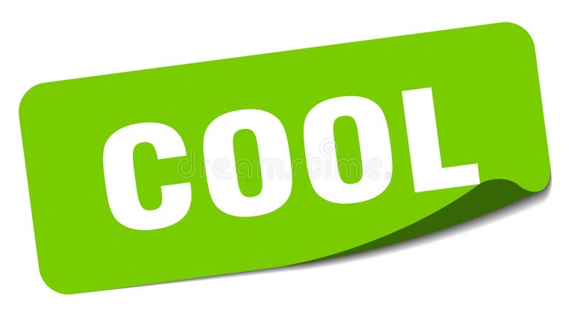 Cool sticker. cool label stock vector. Illustration of sign - 360674281