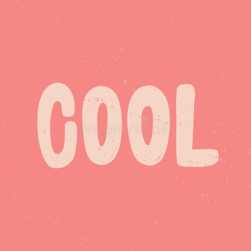 Cool. Sticker for Social Media Content. Vector Hand Drawn Illustration ...