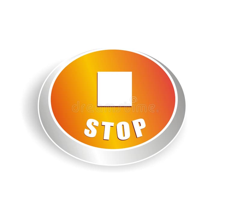 Cool stop button stock vector. Illustration of button - 4739524