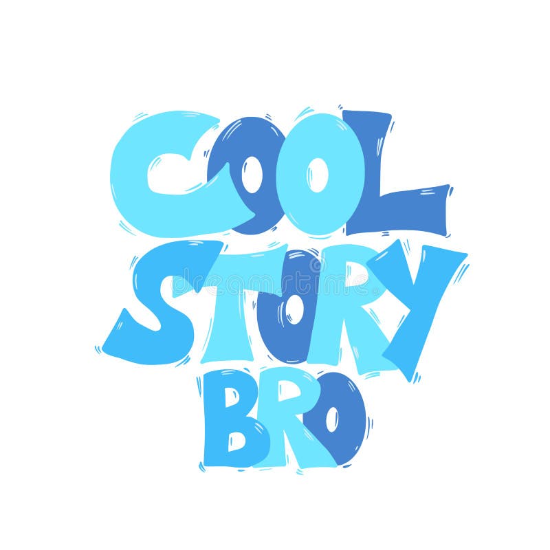Cool Story Hand Drawn Text. Vector Illustration Stock Vector ...