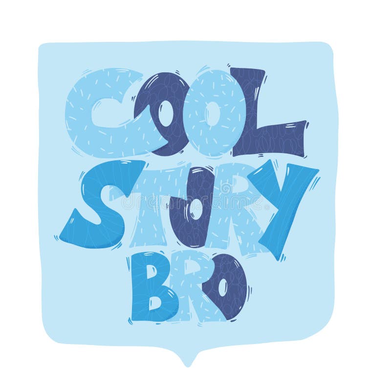 Cool Story Hand Drawn Text. Vector Illustration Stock Vector ...