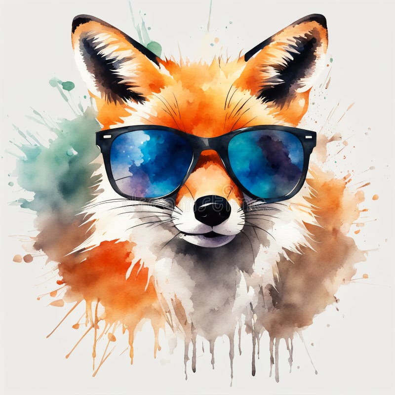 Cool summer fox stock photo. Image of sunglass, wildlife - 367721524