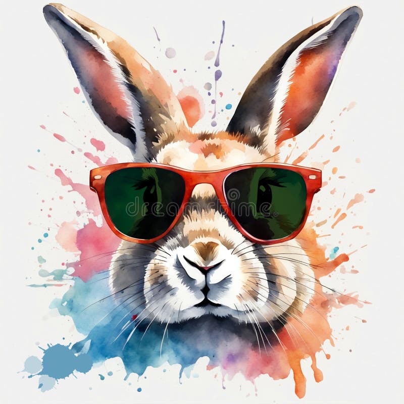 Cool summer rabbit stock photo. Image of wildlife, summer - 367721532