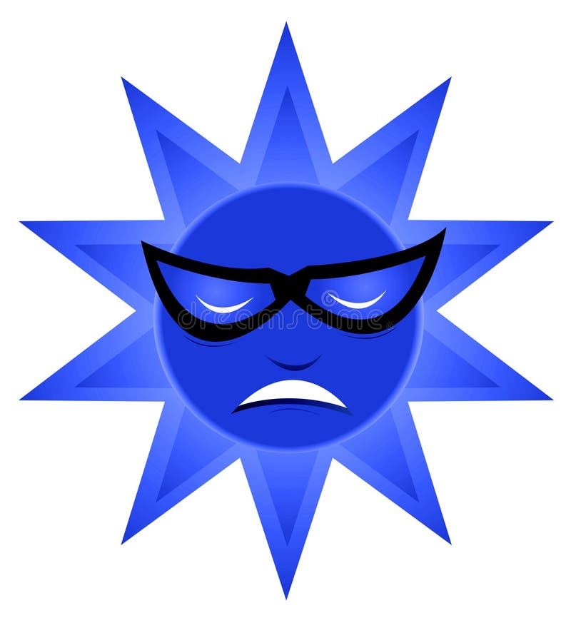 Cool sun 01 stock illustration. Illustration of energy - 651111