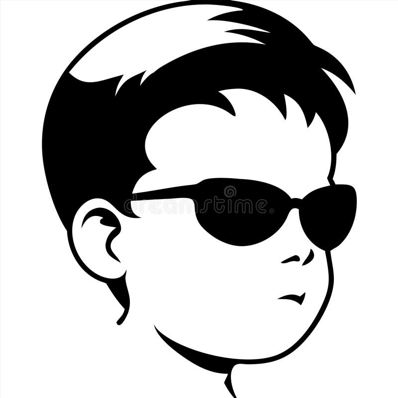 Cool Sunglasses Child Vector Illustration for Graphic Design and Craft ...