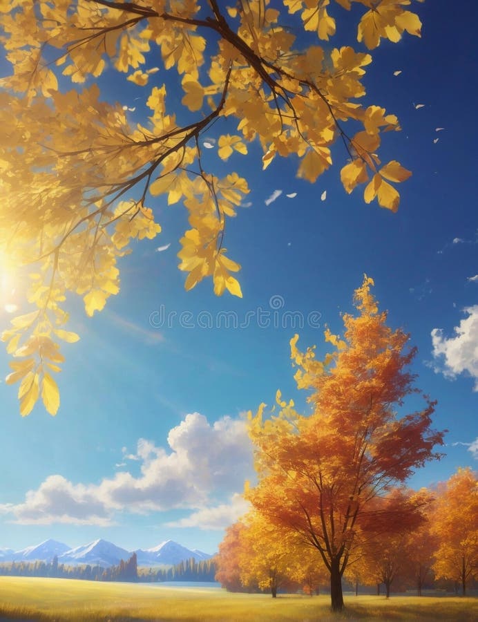 Cool Sunny Weather Illustration Stock Illustration - Illustration of ...