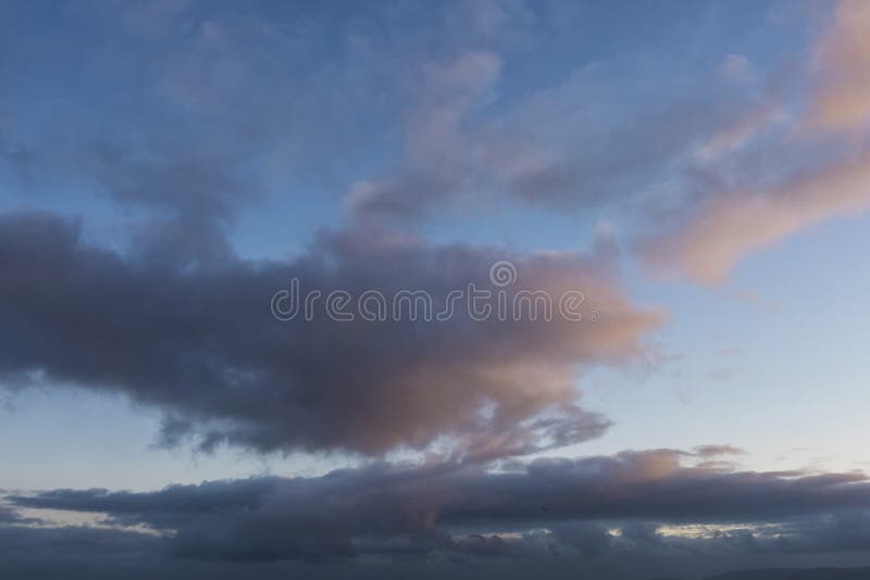 Cool Sunset Sky with Clouds. Nature Background Stock Image - Image of ...