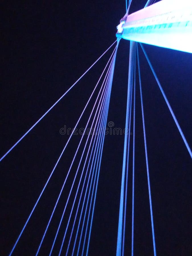 Cool Suspension Bridge Looking Up Stock Image - Image of looking ...