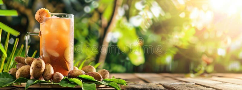 Cool Tamarind Cocktail on the Table. Selective Focus Stock Photo ...