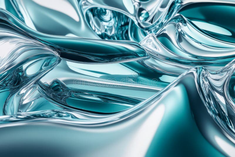 A Cool Teal and Silver Abstract Background with Smooth Gradients and ...