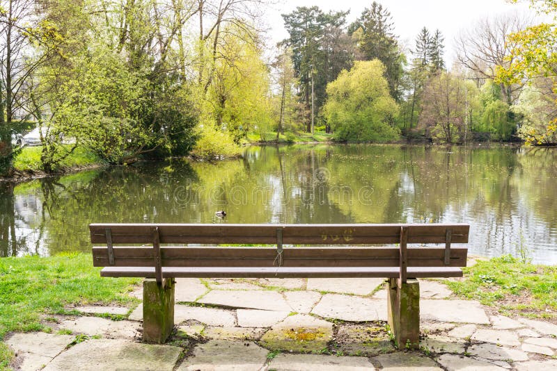 Cool Temperature Park Outdoors Overcast Weather Cold Cloudy Day Stock ...