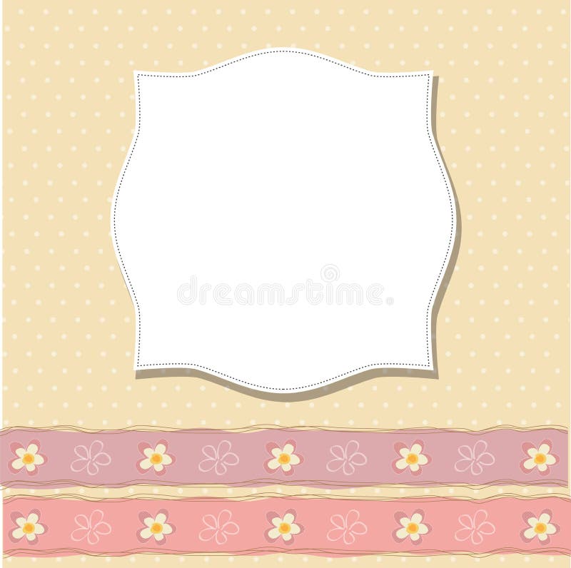 Cool Template Frame Design for Greeting Card Stock Illustration ...
