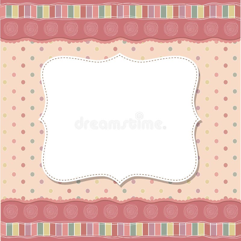 Cool Template Frame Design for Greeting Card Stock Illustration ...