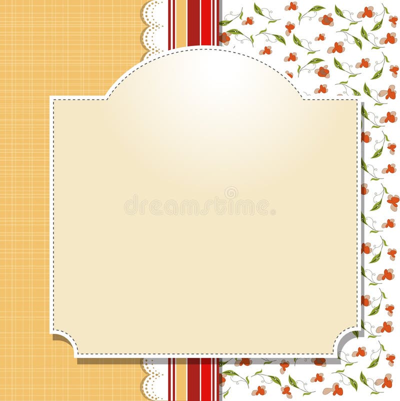 Cool Template Frame Design for Greeting Card Stock Vector ...