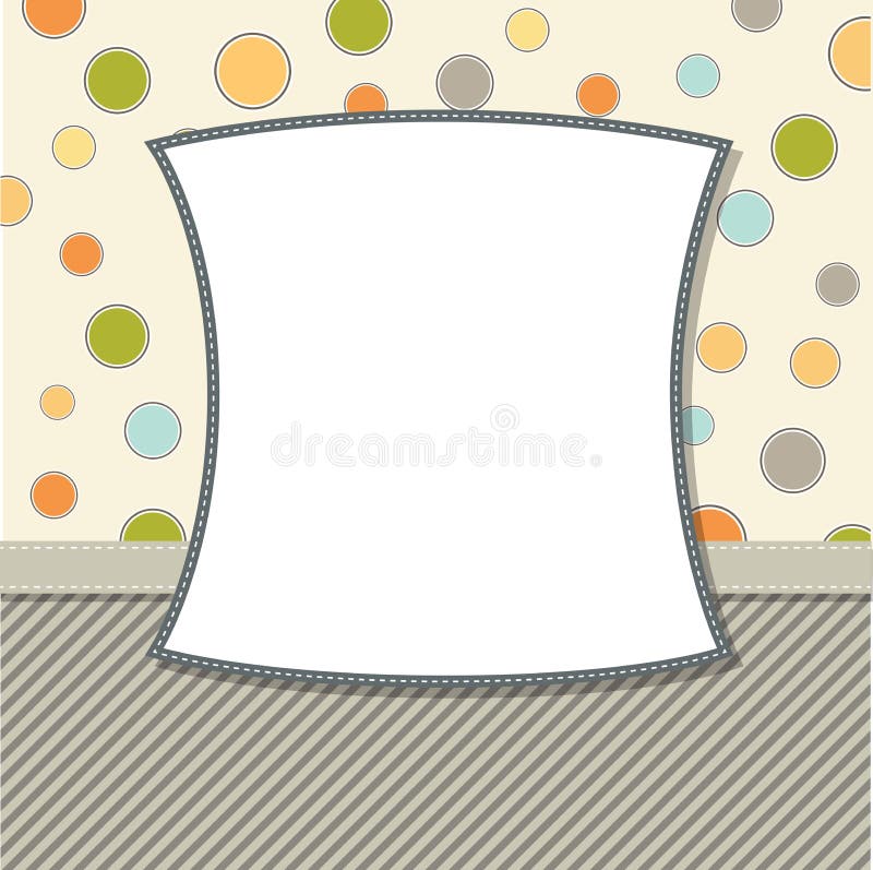 Cool Template Frame Design for Greeting Card Stock Vector ...