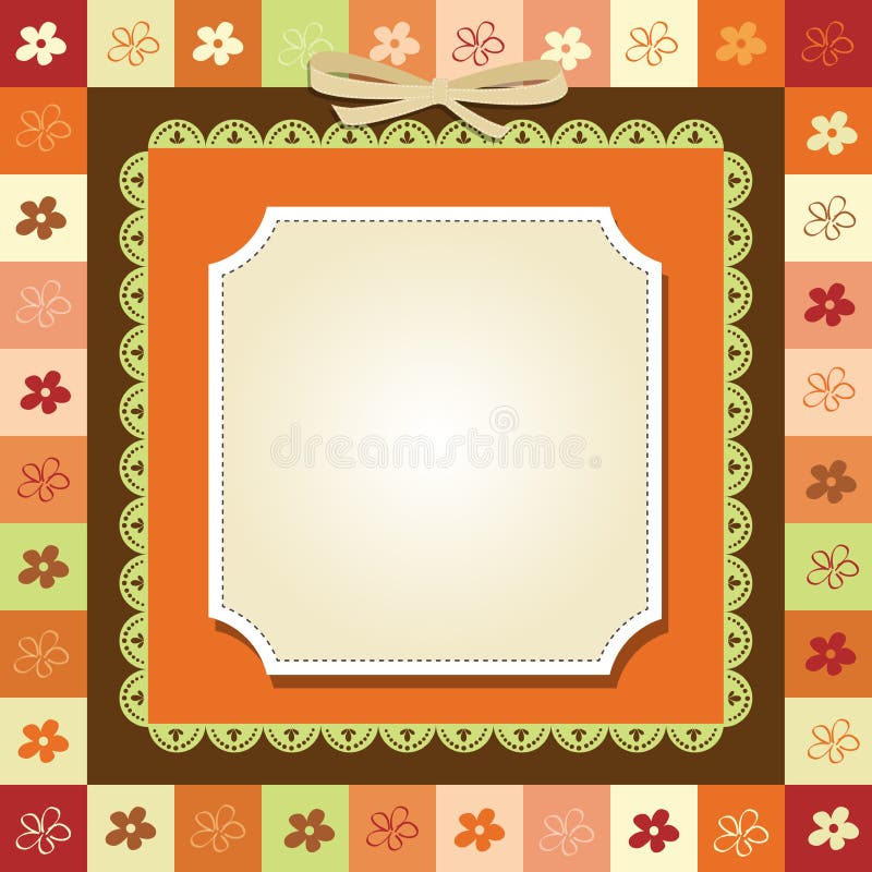 Cool Template Frame Design for Greeting Card Stock Vector ...