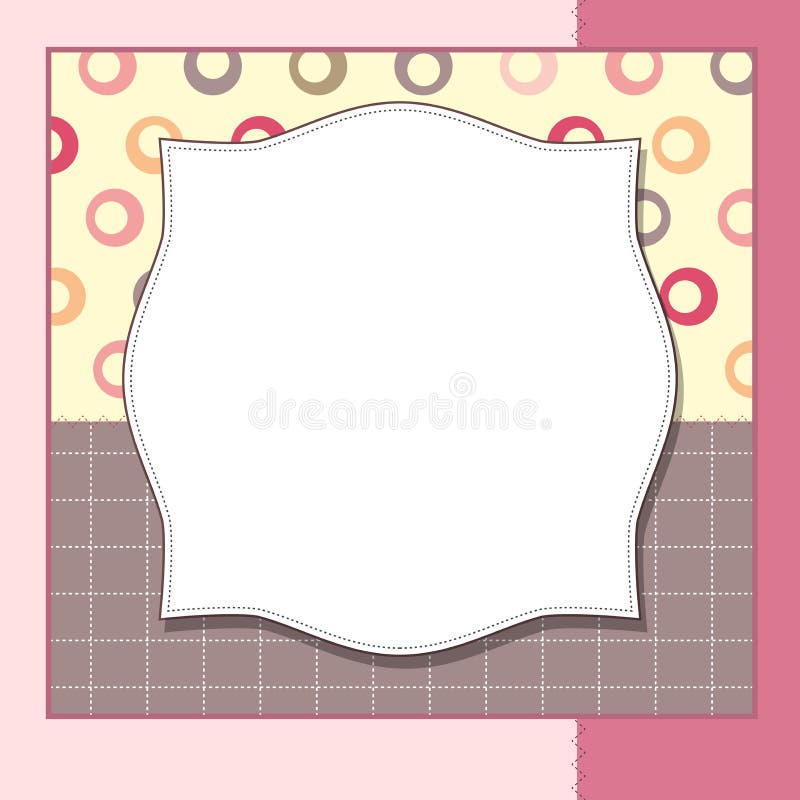 Cool Template Frame Design for Greeting Card Stock Vector ...