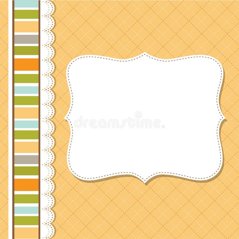 Cool Template Frame Design for Greeting Card Stock Vector ...
