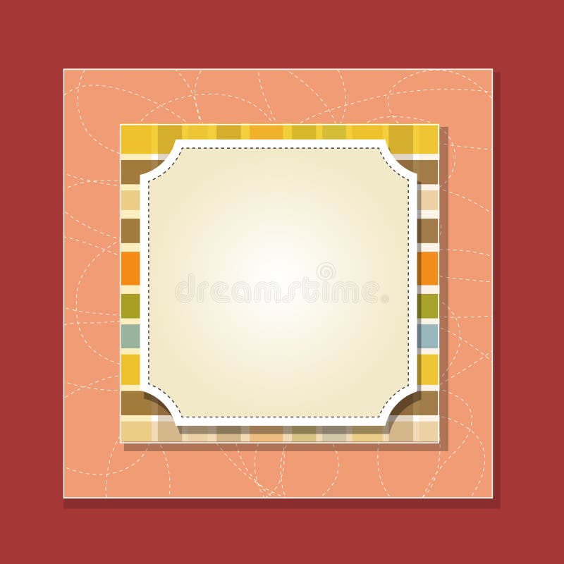 Cool Template Frame Design for Greeting Card Stock Vector ...