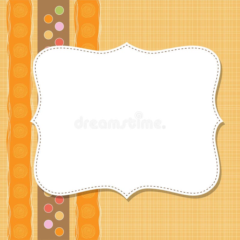 Cool Template Frame Design for Greeting Card Stock Vector ...