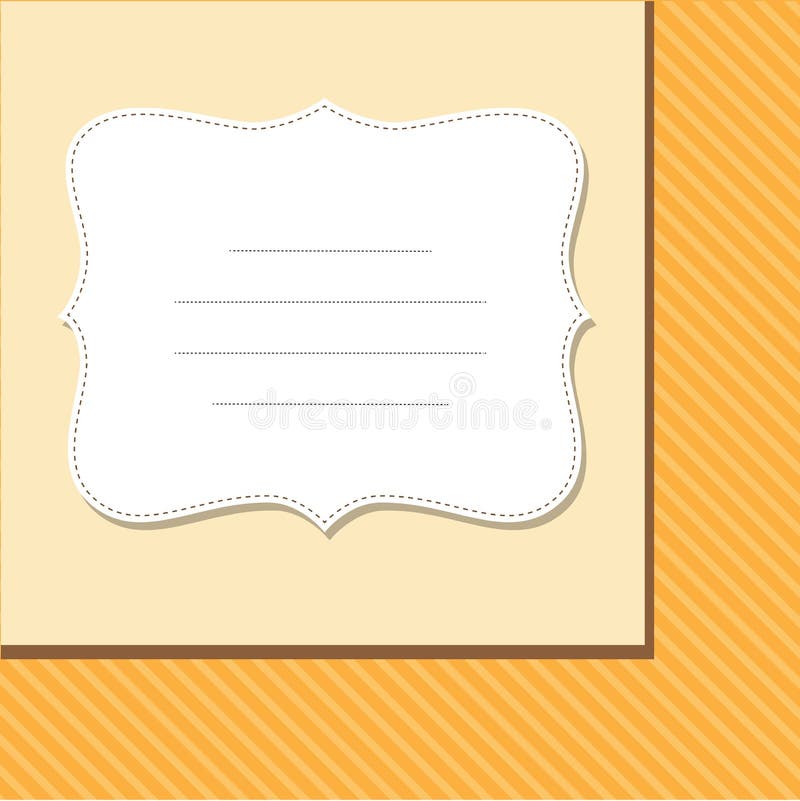 Cool Template Frame Design for Greeting Card Stock Vector ...